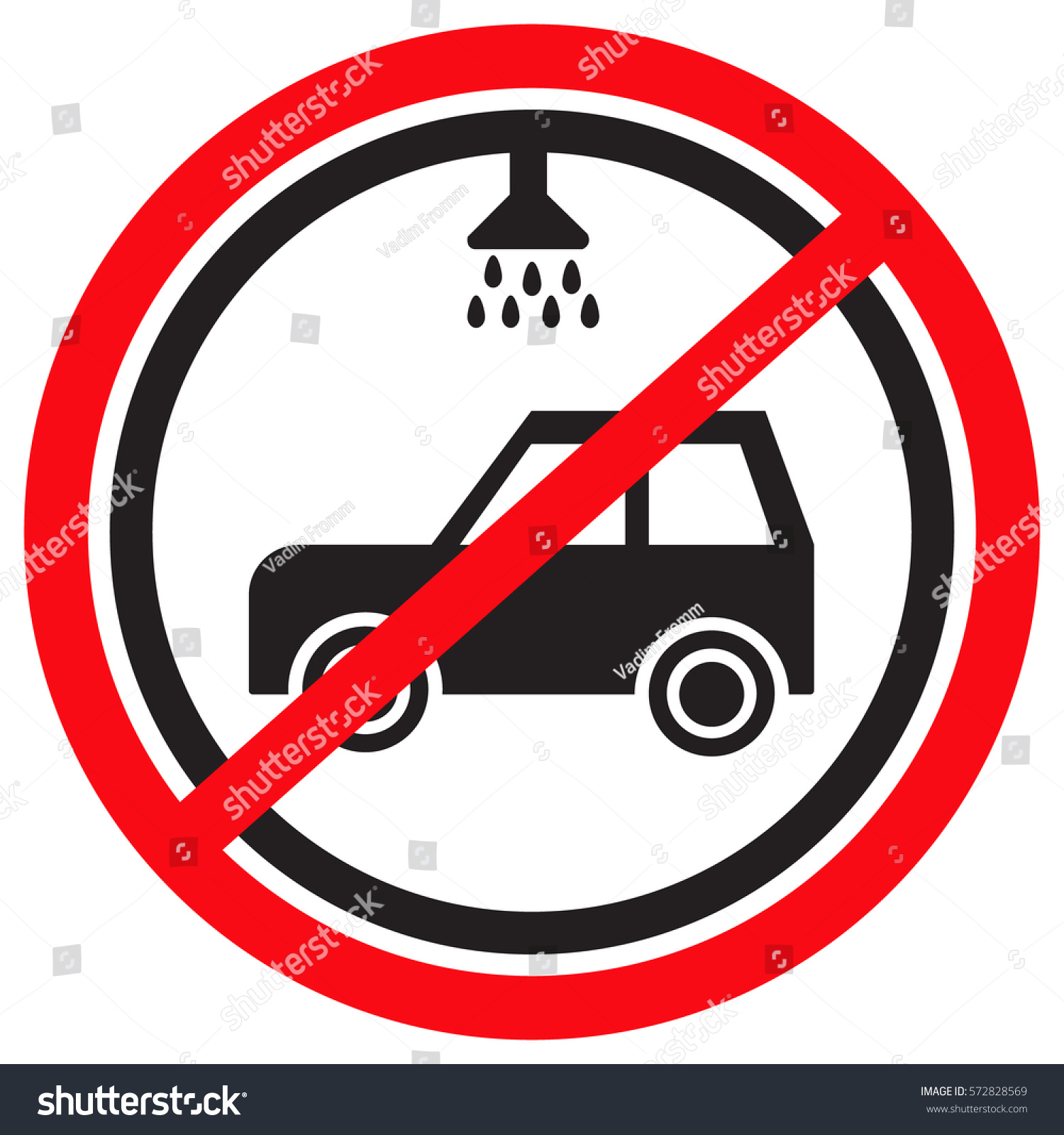 No Car Wash Vector Icon Stock Vector (Royalty Free) 572828569 ...