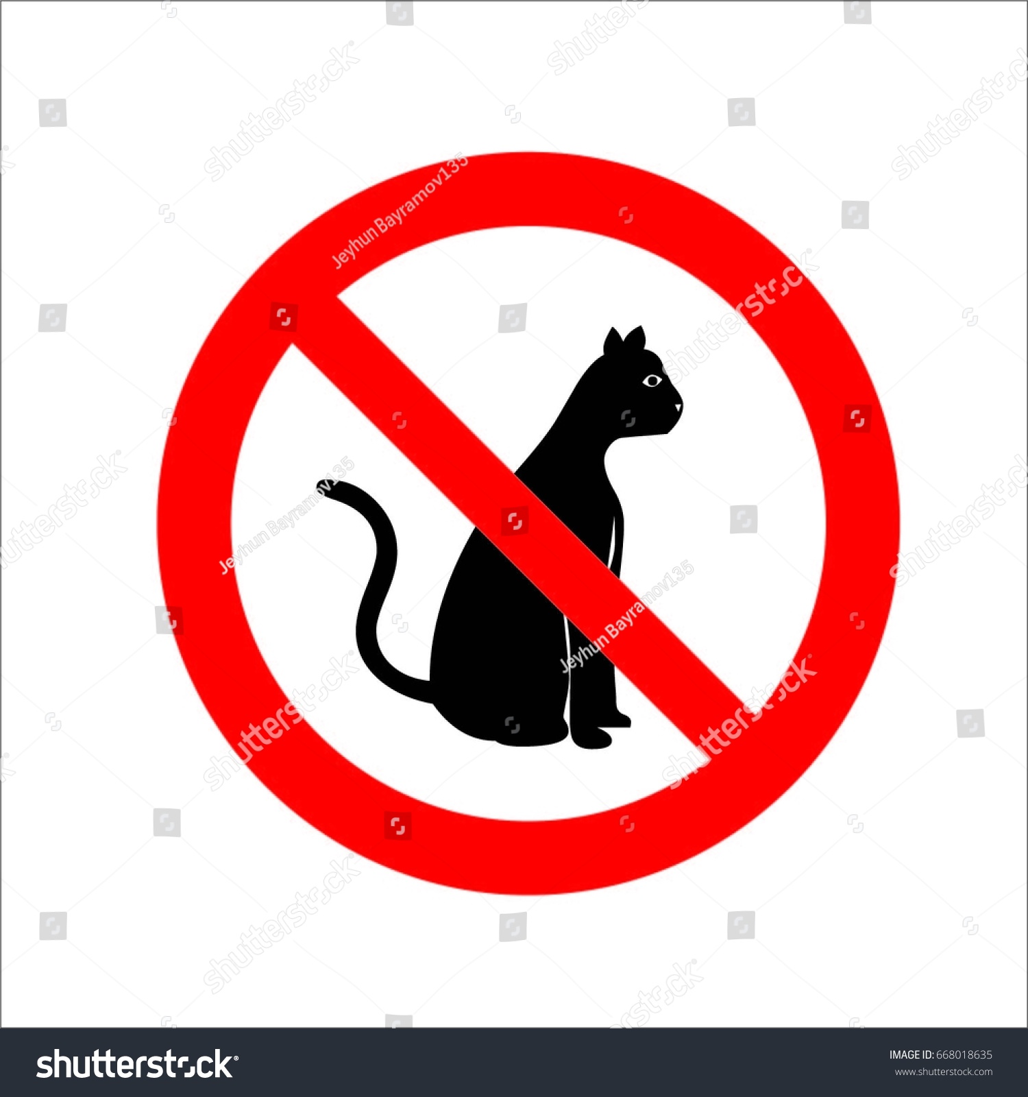 No Cats Icon: vector de stock (libre de regalías) 668018635 | Shutterstock