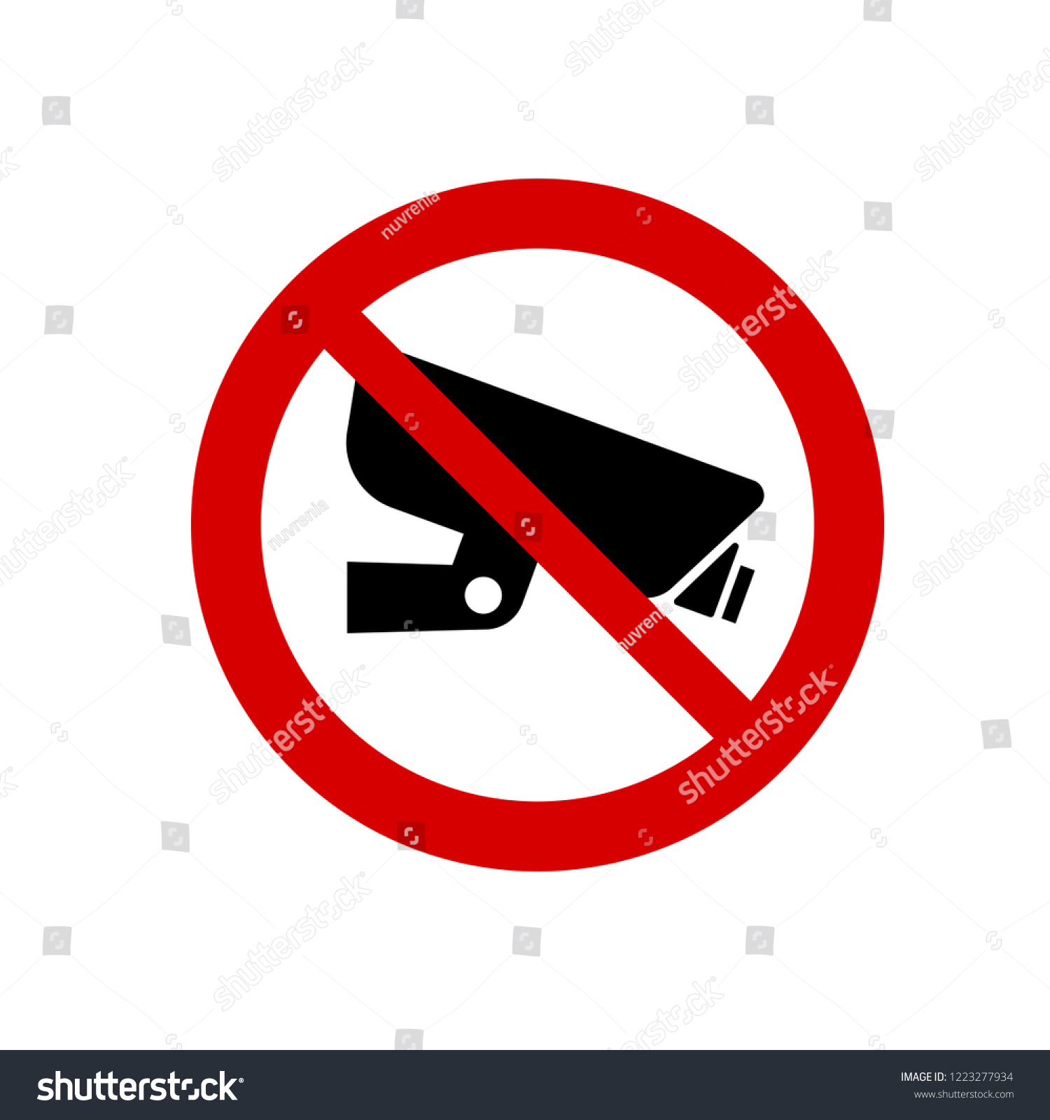 No Cctv Box Allowed Icon Stock Vector (Royalty Free) 1223277934 ...