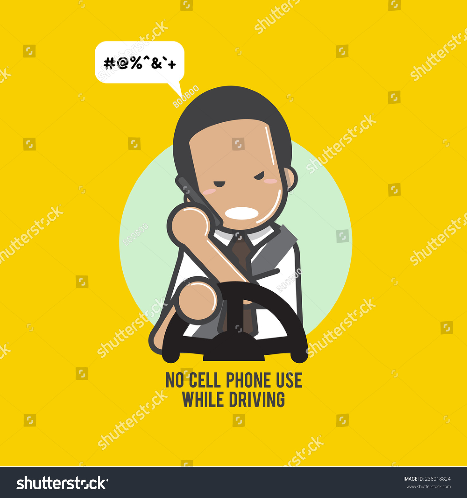 No Cell Phones Talking While Driving Stock Vector (Royalty Free) 236018824