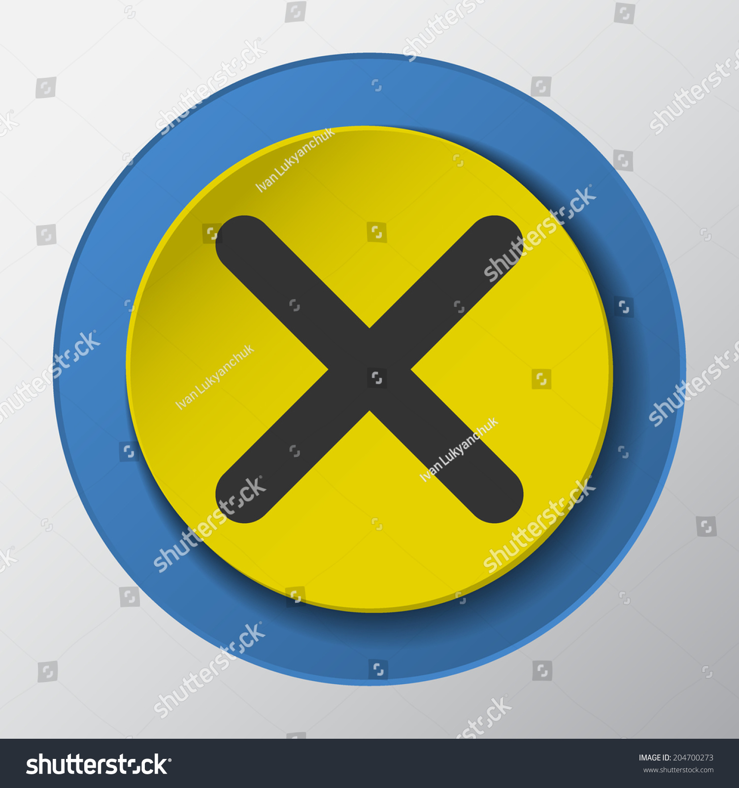 No Check Mark Paper Icon Shadow Stock Vector (Royalty Free) 204700273 ...