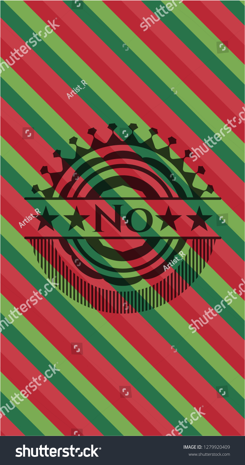 No Christmas Emblem Stock Vector (Royalty Free) 1279920409 | Shutterstock