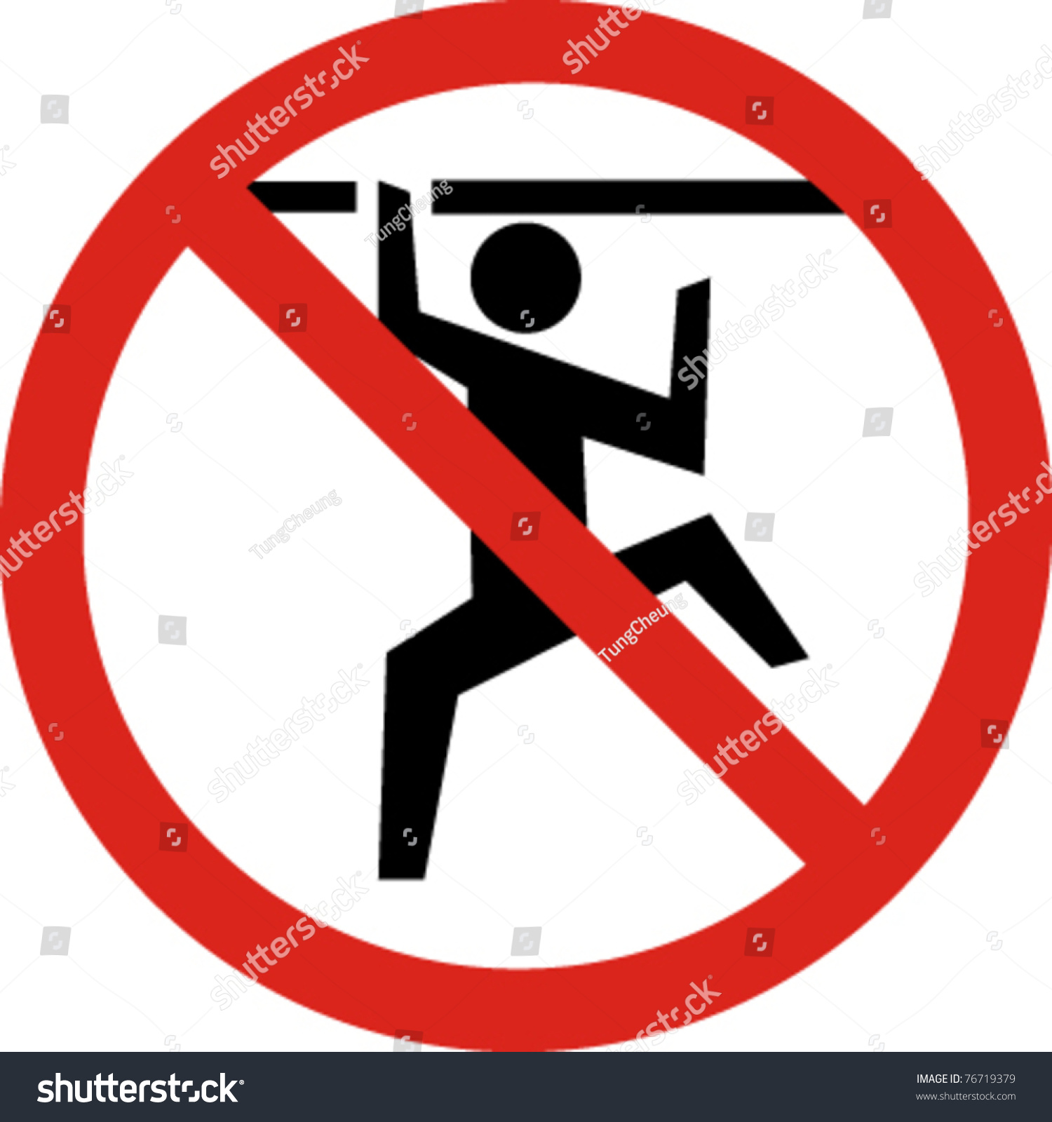 No Climbing Sign In Vector - 76719379 : Shutterstock