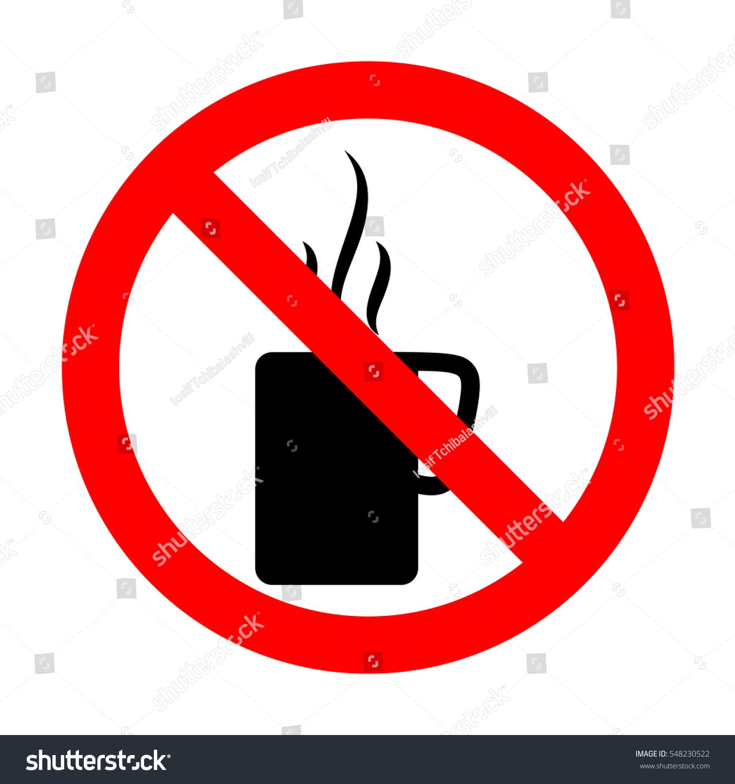 No Coffee Tea Cup Icon Stock Vector (Royalty Free) 548230522 | Shutterstock