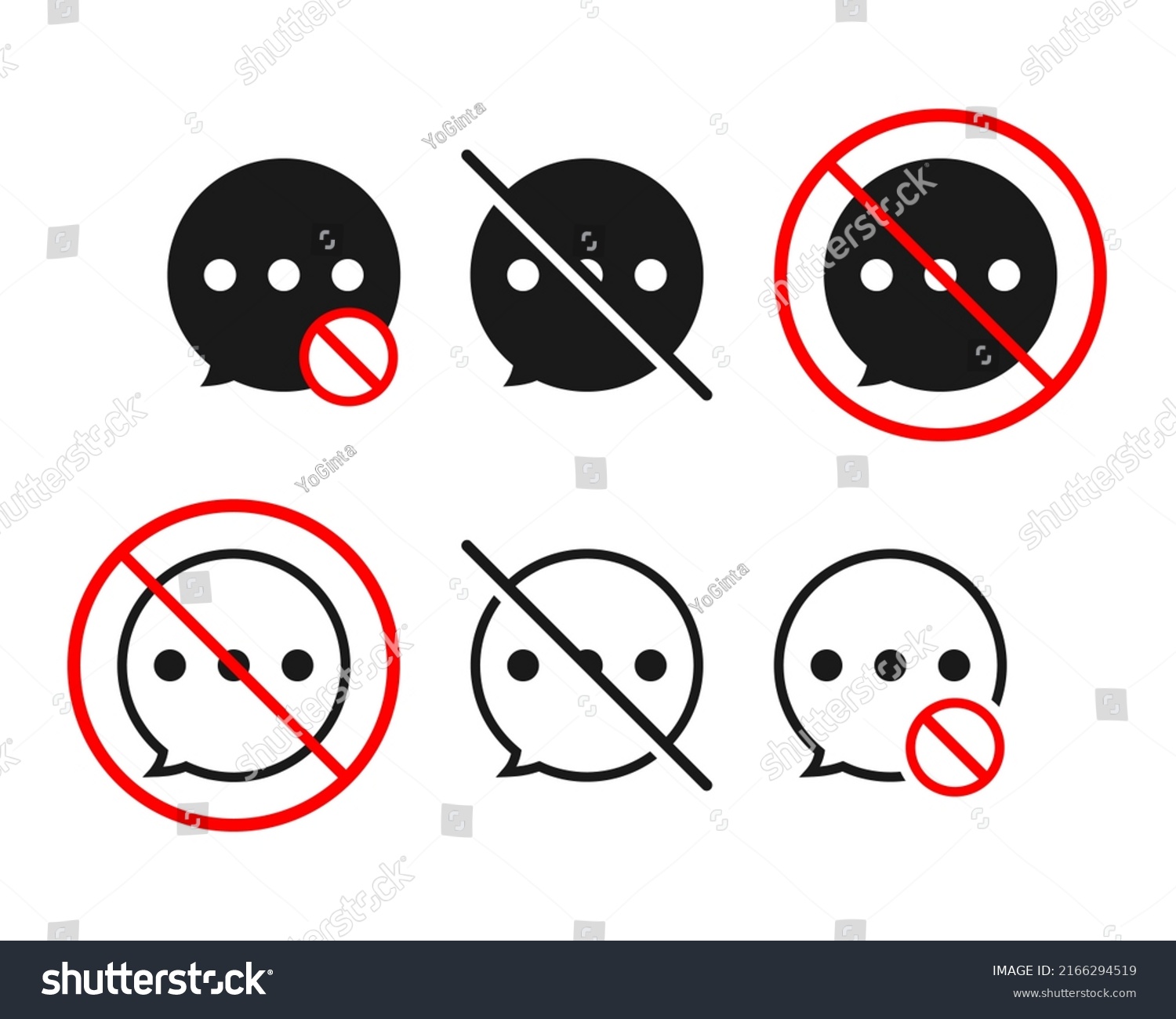 No Comment Icon Vector Illustration Stock Vector (Royalty Free ...