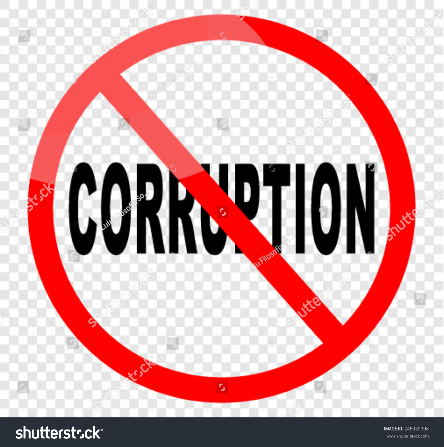 No Corruption Stock Vector (Royalty Free) 245939398