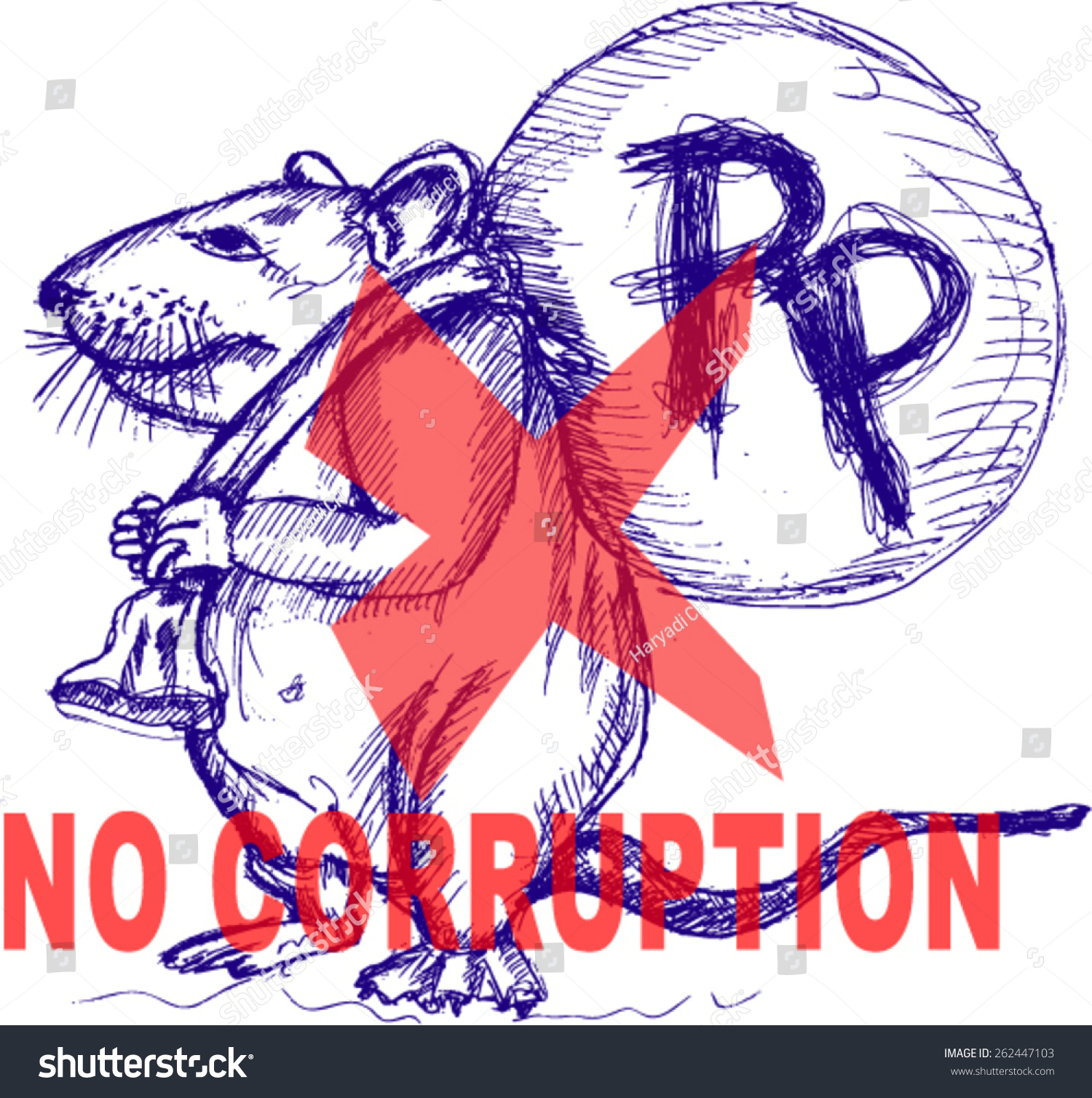 No Corruption Sketch: vector de stock (libre de regalías) 262447103 ...