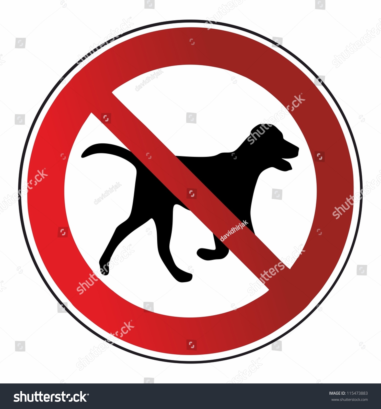 No Dog Allowed Isolated Stock Vector (Royalty Free) 115473883