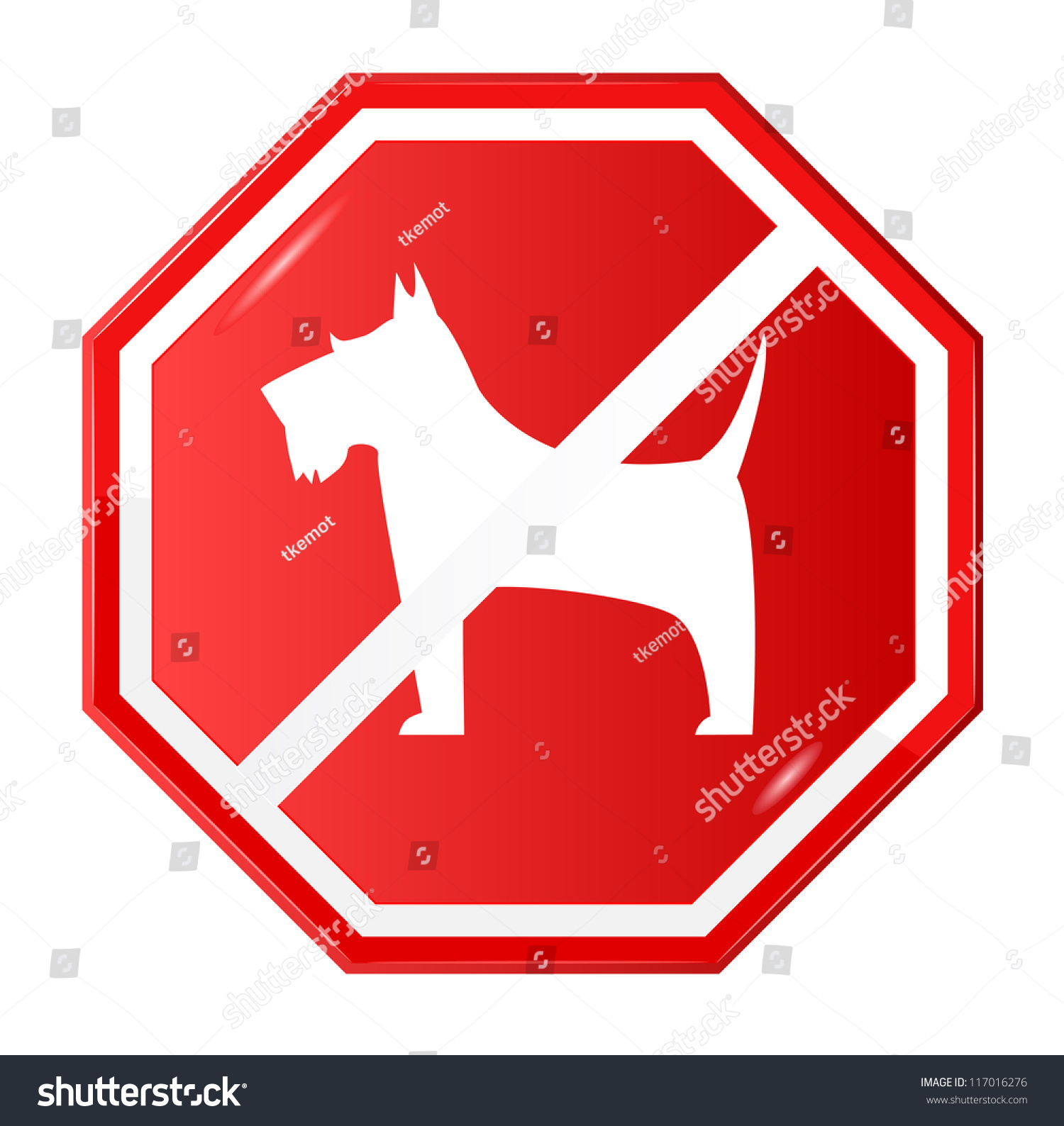 No Dogs Sign Vector Stock Vector (Royalty Free) 117016276