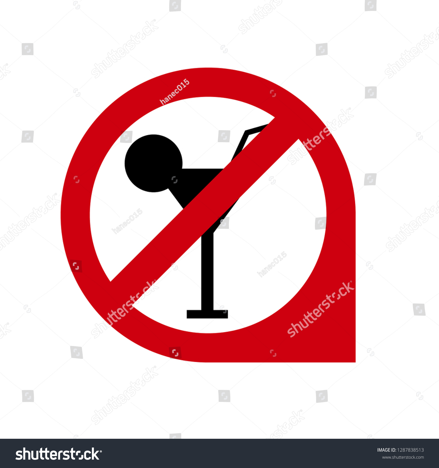 No Dring Sign Stock Vector (Royalty Free) 1287838513 | Shutterstock