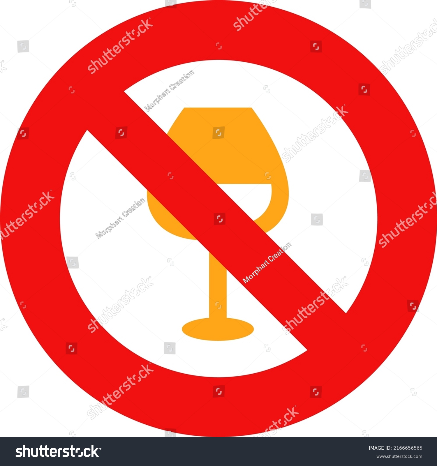 No Drinks Allowed Illustration Vector On Stock Vector (Royalty Free ...