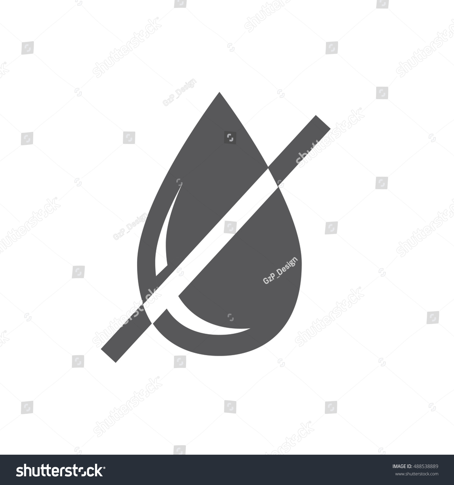 No Drips Icon Vector Illustration Stock Vector (Royalty Free) 488538889