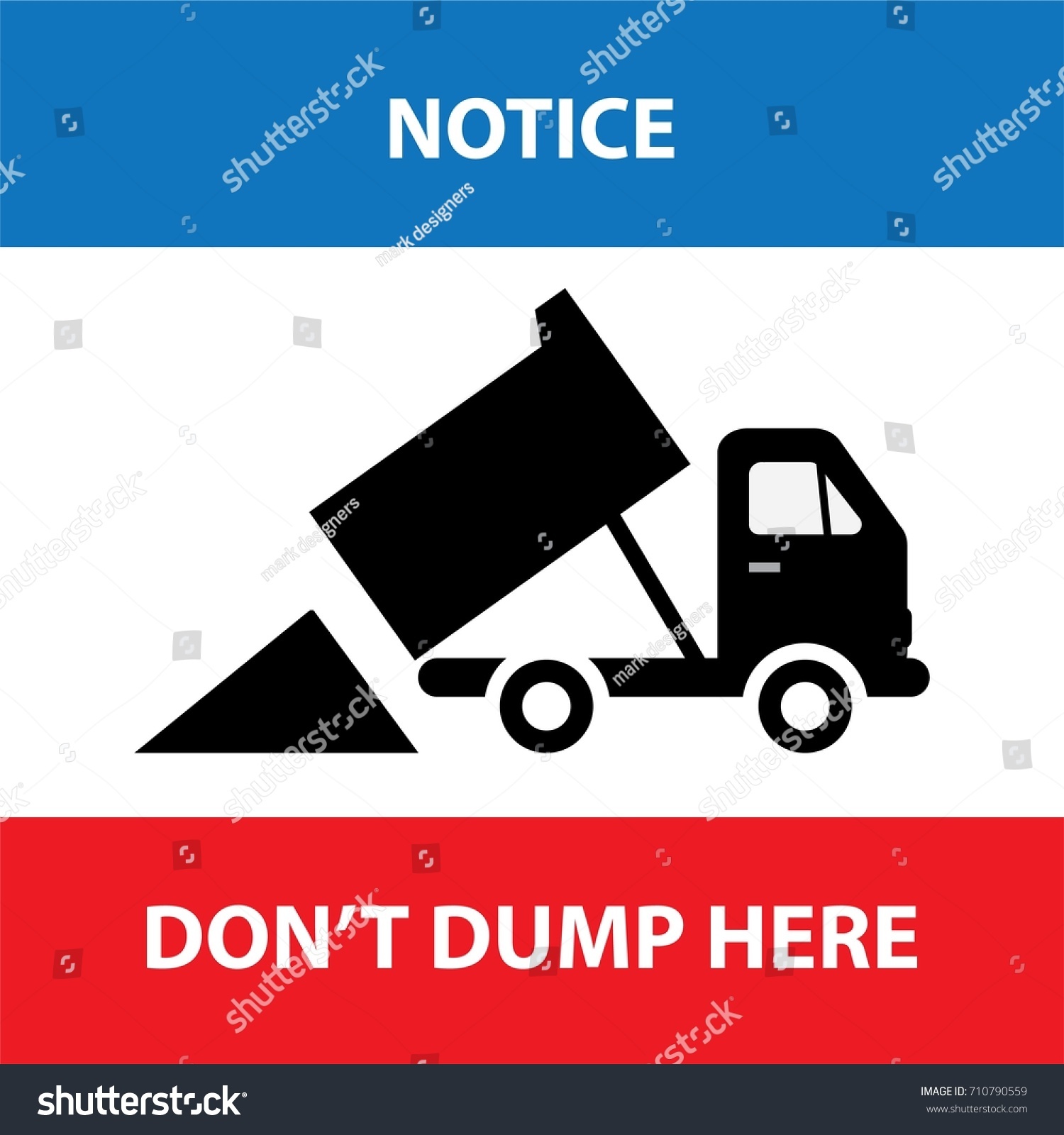 Vektor Stok No Dump Icon Dump Truck Vector (Tanpa Royalti) 710790559 ...