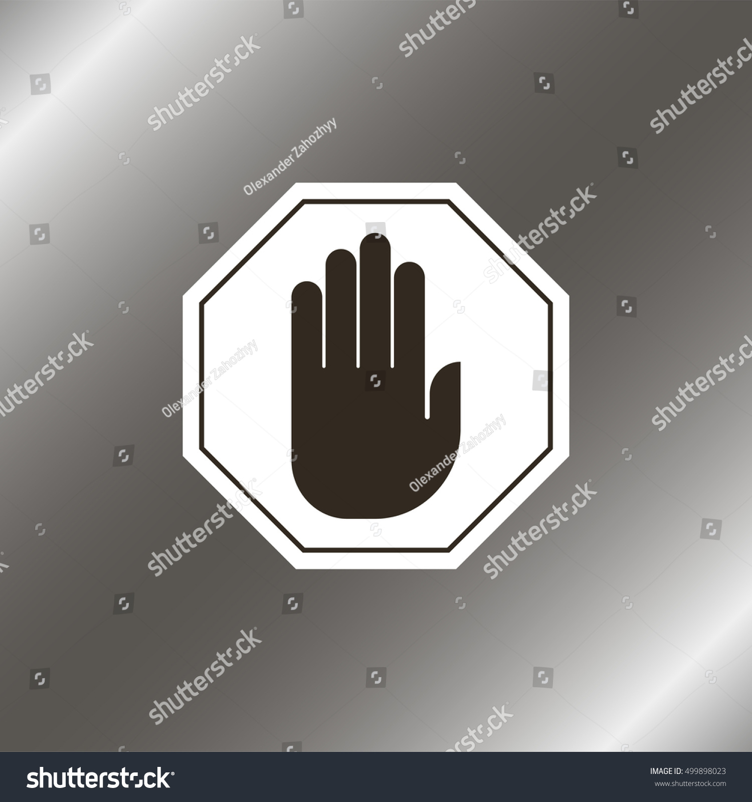 No Entry Hand Sign Stock Vector (Royalty Free) 499898023 | Shutterstock
