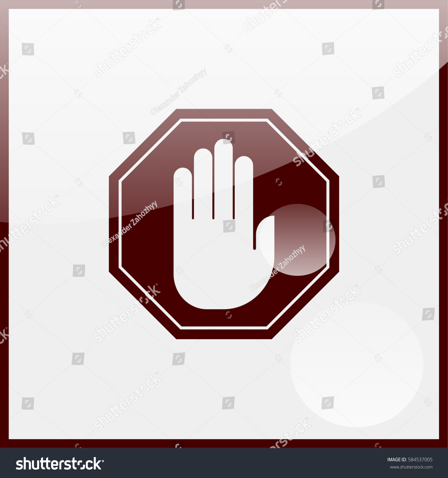 No Entry Hand Sign Stock Vector (Royalty Free) 584537005 | Shutterstock