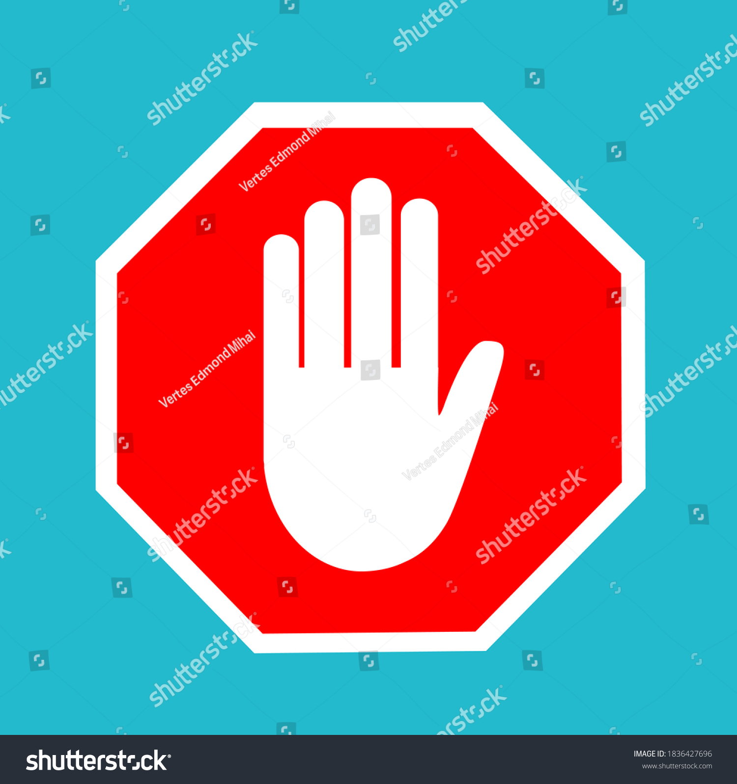 Aucun signe de main d'entrée image : image vectorielle de stock (libre ...