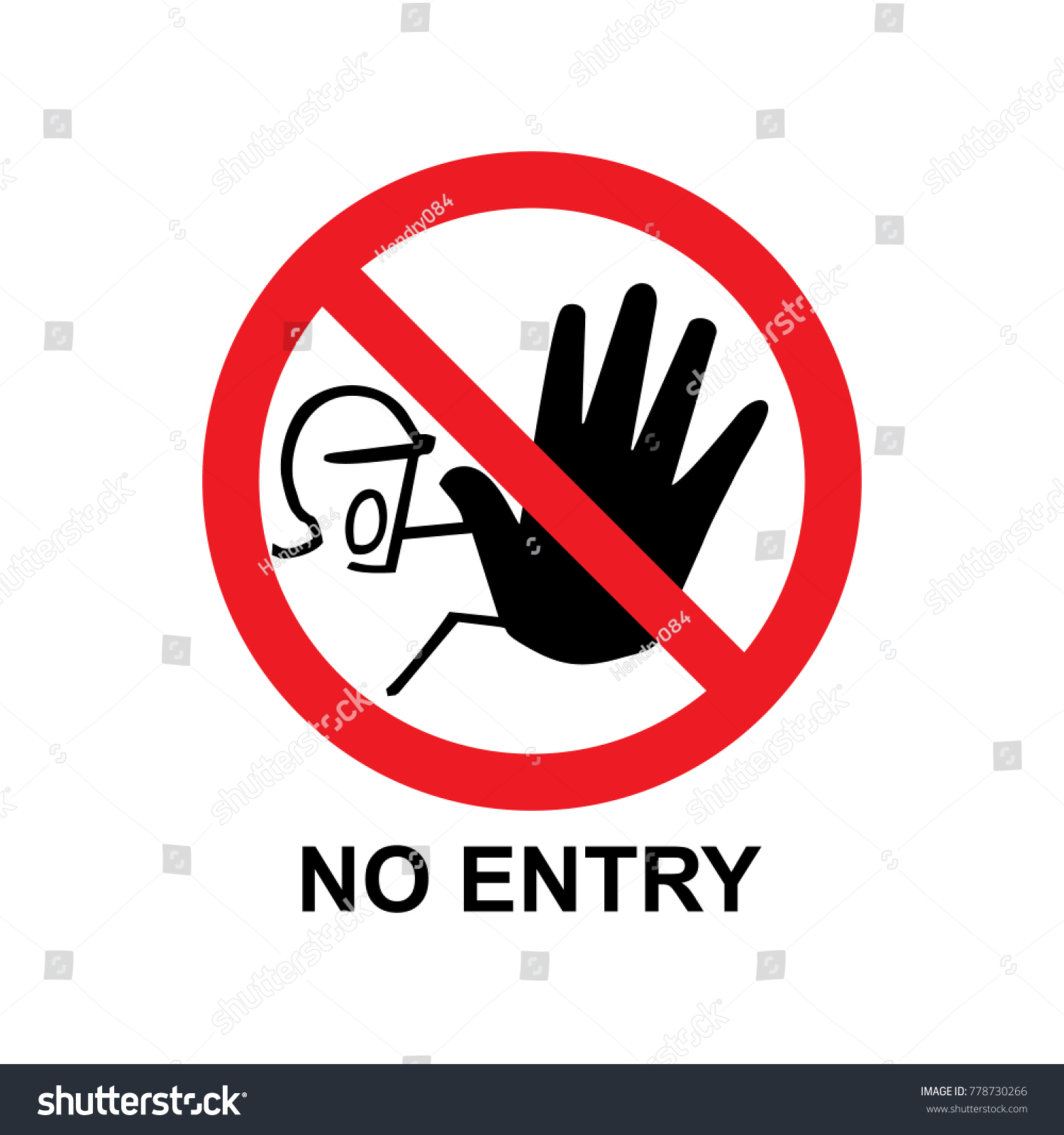 No Entry Icon Logo Stock Vector (Royalty Free) 778730266 | Shutterstock