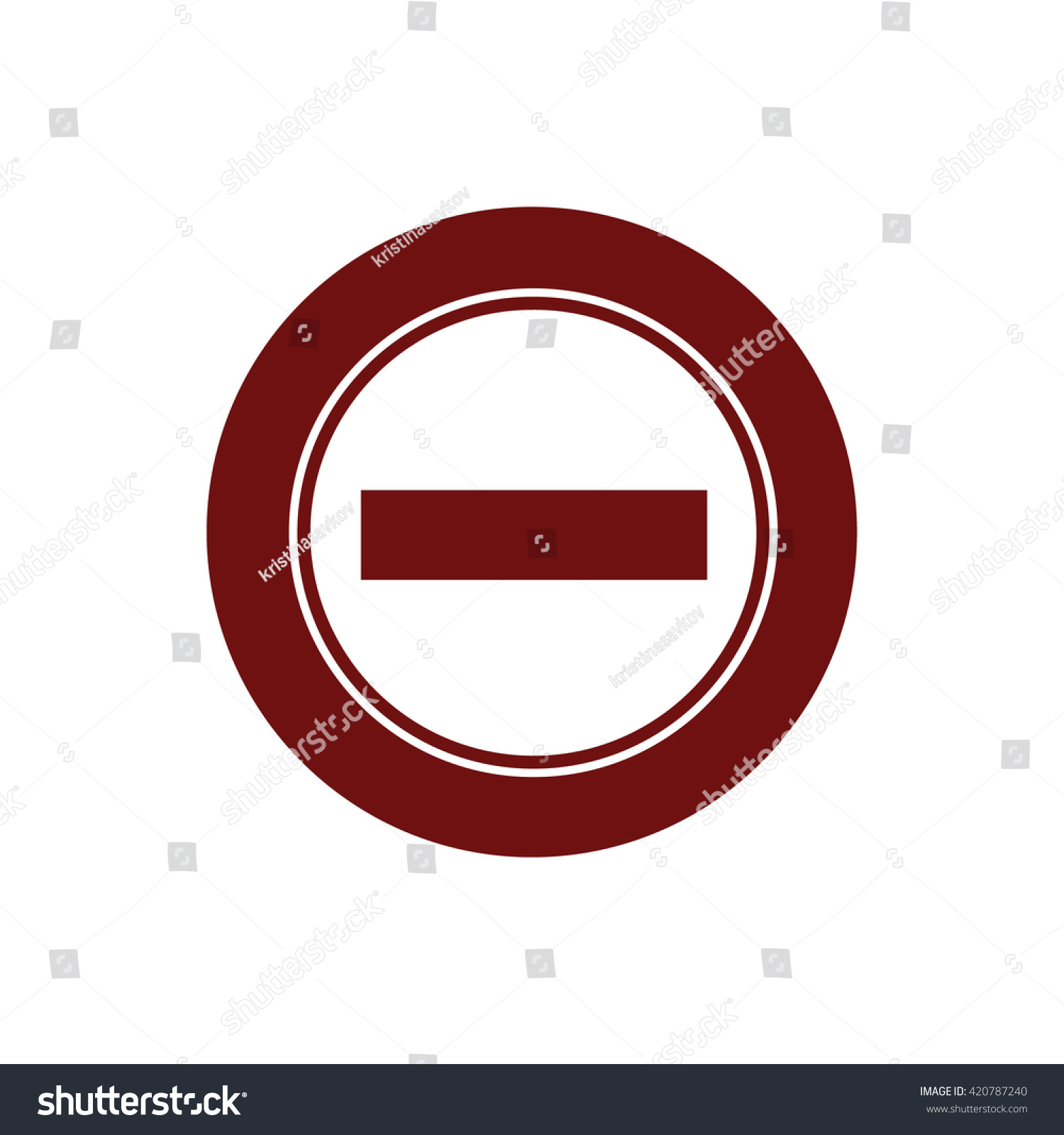 No Entry Icon Vector Sign Red 스톡 벡터(로열티 프리) 420787240 | Shutterstock