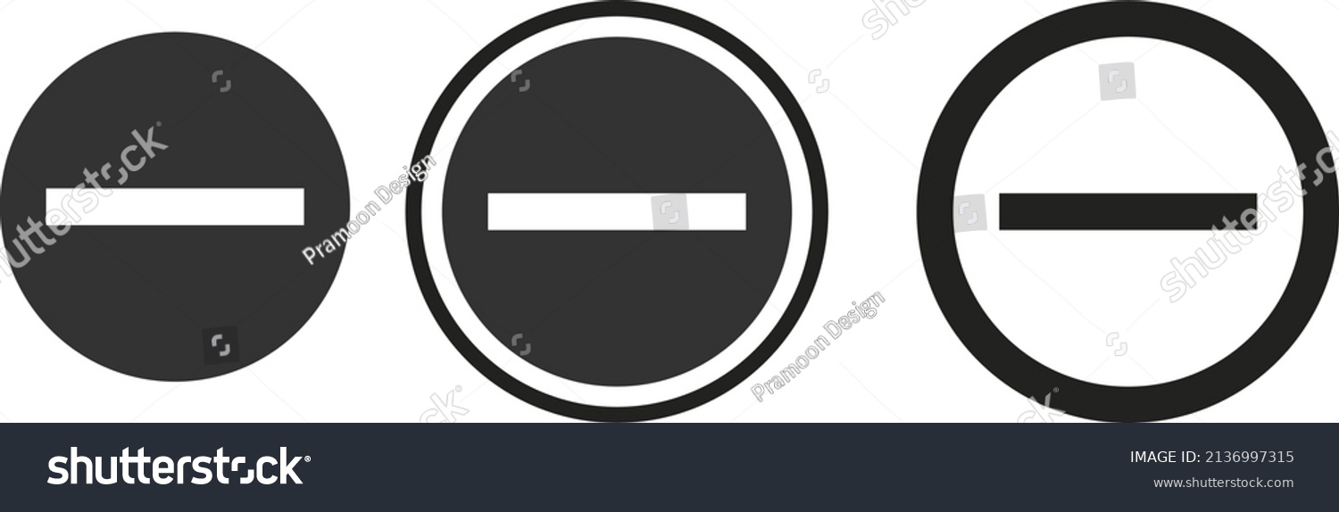 No Entry Icon Web Icon Set Stock Vector (Royalty Free) 2136997315 ...