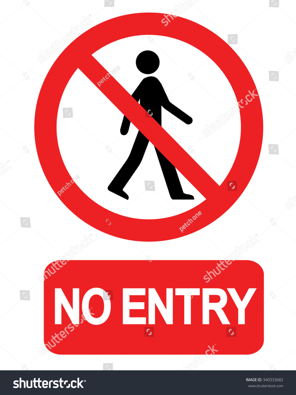 No Entry Sign 库存矢量图（免版税）340333682 | Shutterstock
