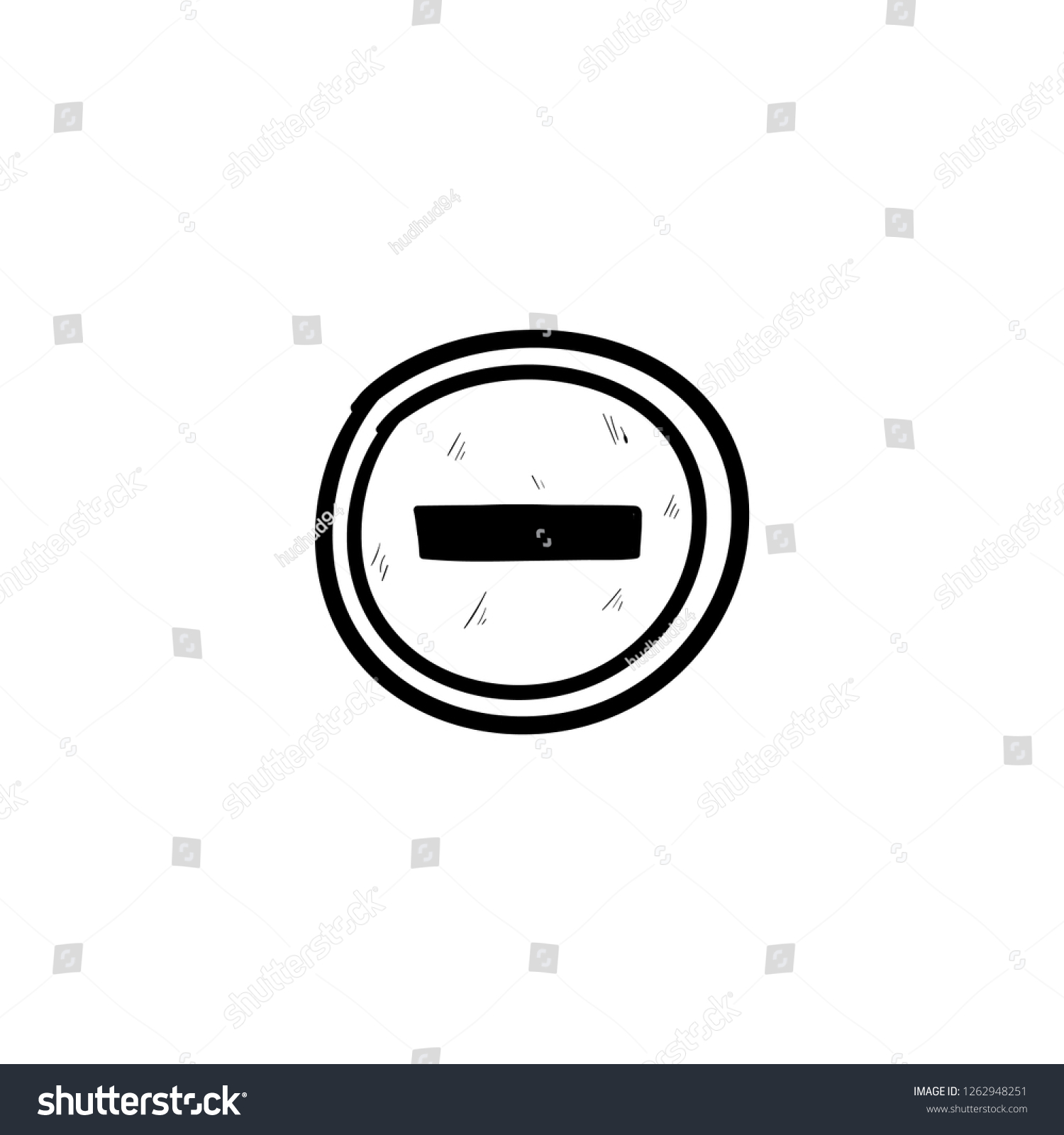 No Entry Sign Doodle Icon Vector: vector de stock (libre de regalías ...