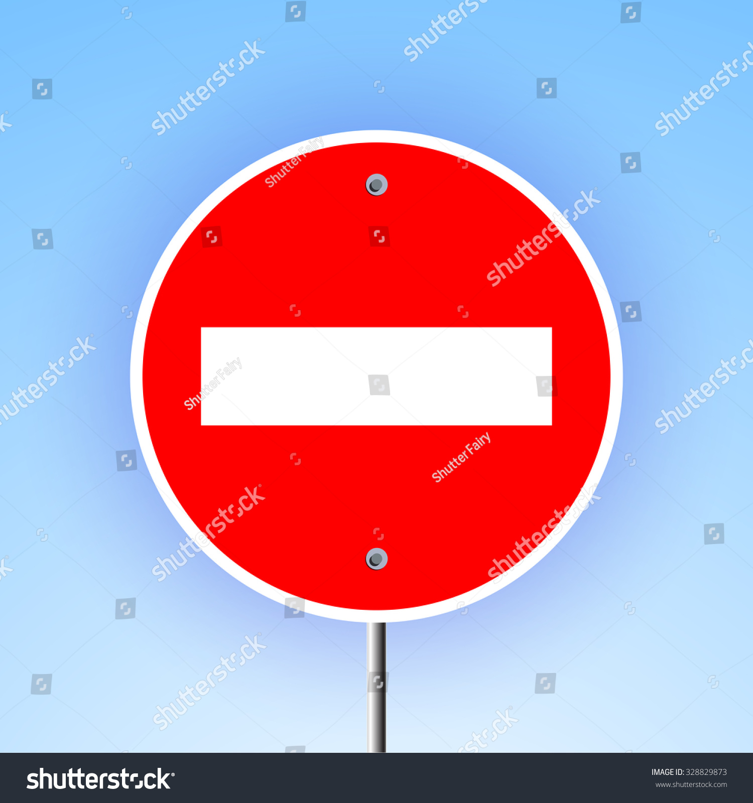 No Entry Sign End Stop Stock Vector (Royalty Free) 328829873