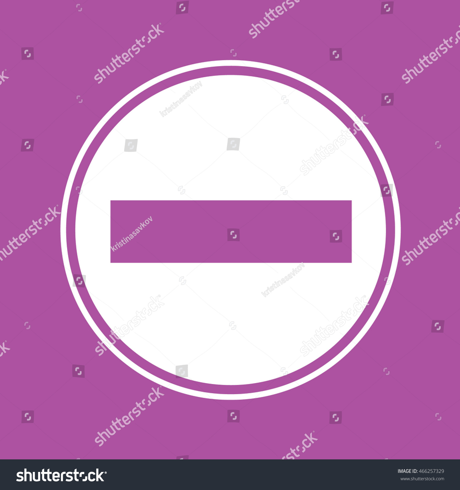 No Entry Sign Vector Icon Purple Stock Vector (Royalty Free) 466257329 ...