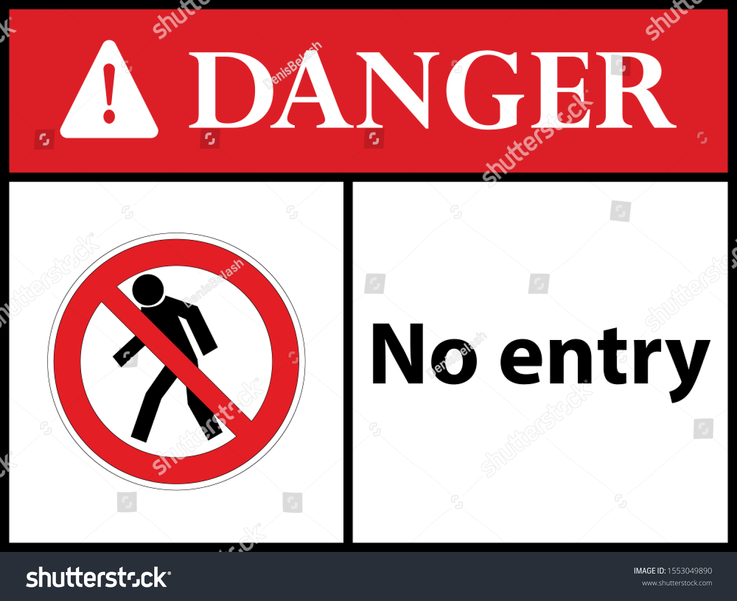 No Entry Sign Vector Illustration Eps Stock Vector (Royalty Free ...
