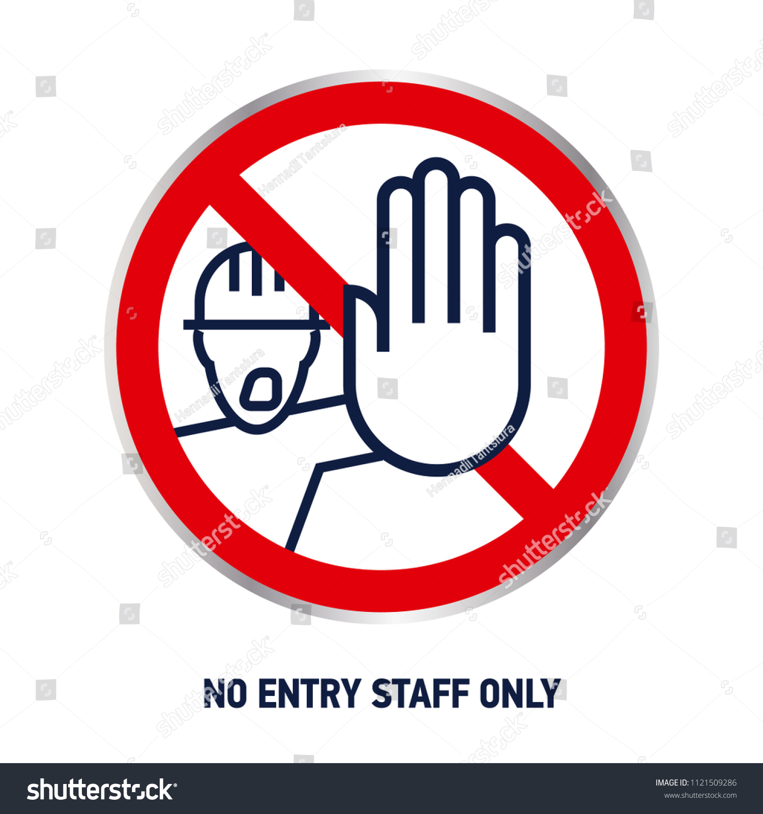 No Entry Staff Only Vector Symbol: vetor stock (livre de direitos ...