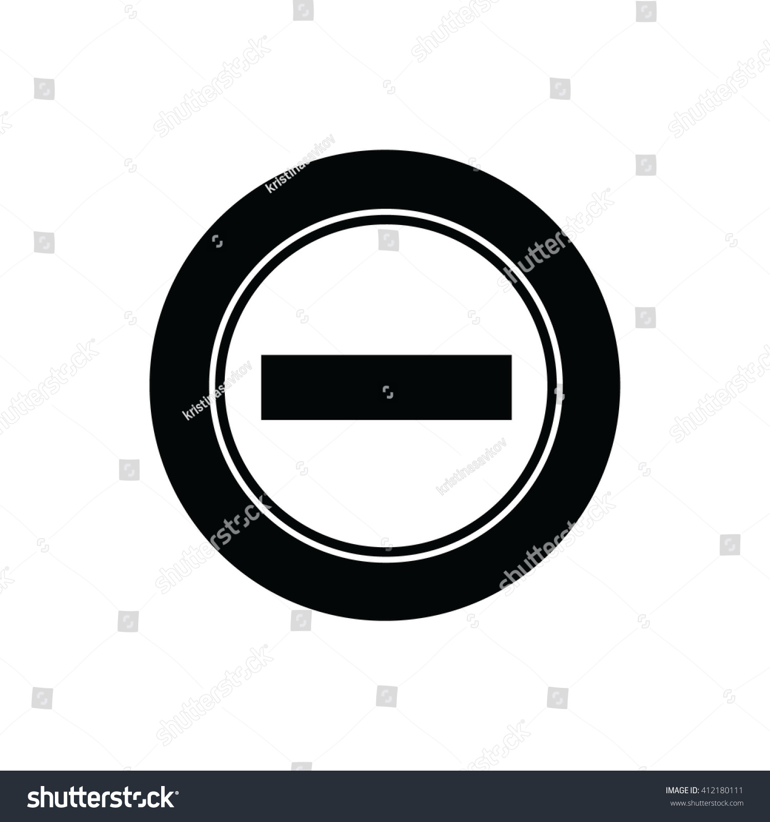 No Entry White Vector Sign: เวกเตอร์สต็อก (ปลอดค่าลิขสิทธิ์) 412180111 ...