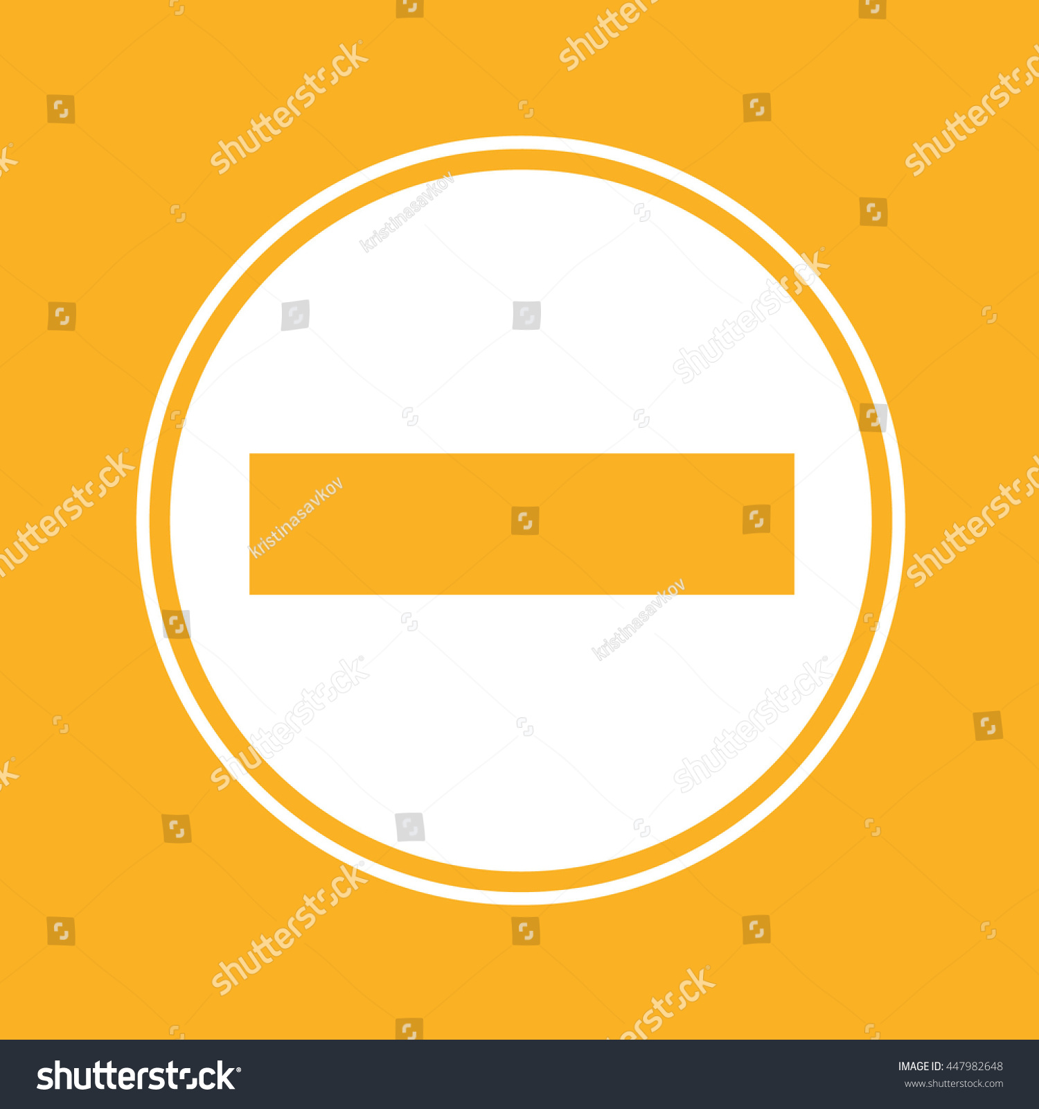 No Entry White Vector Sign Yellow: เวกเตอร์สต็อก (ปลอดค่าลิขสิทธิ์ ...