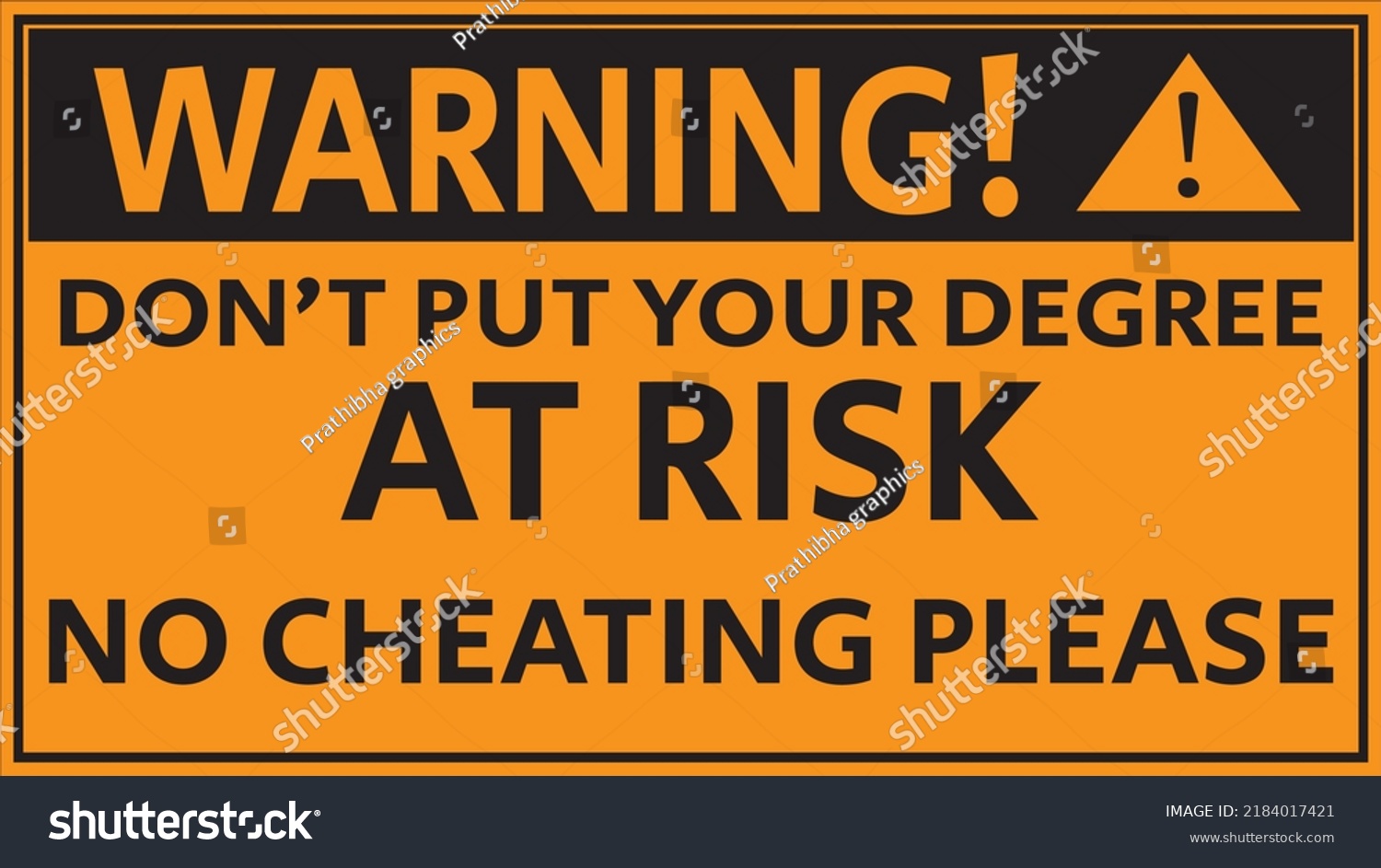 No Exam Hall Cheating Allowed Sign Stock Vector (Royalty Free ...