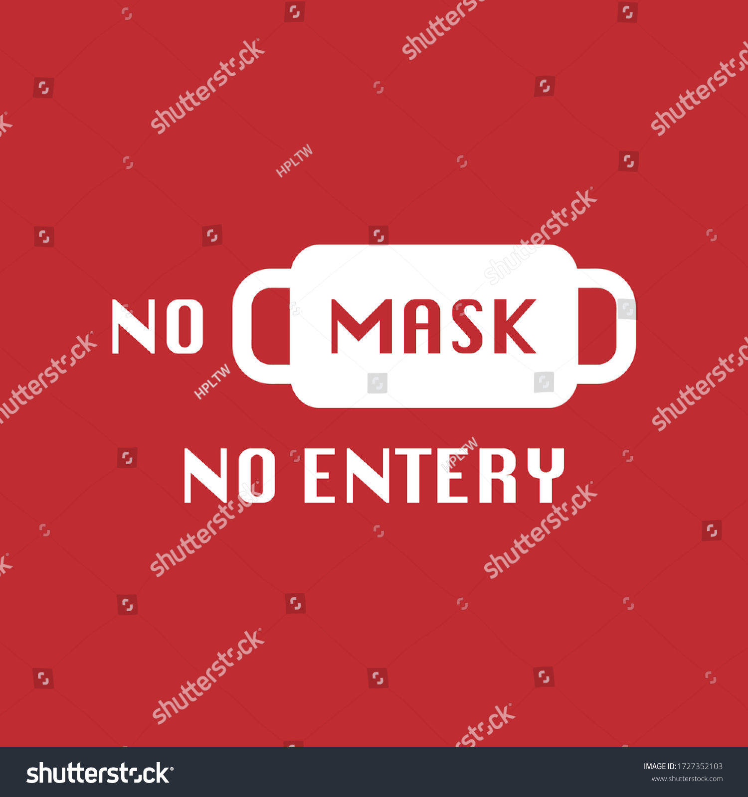 No Face Mask No Entry Illustrator Stock Vector (Royalty Free ...