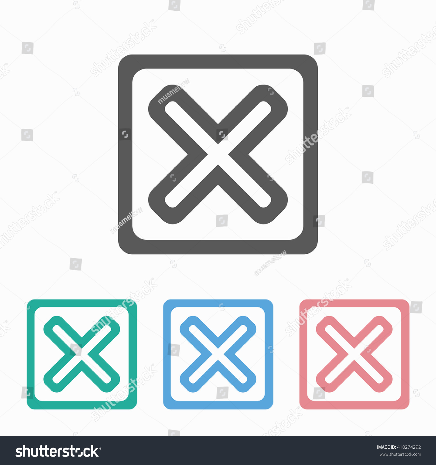 No False Iconvector Illustration Stok Vektör (Telifsiz) 410274292 ...
