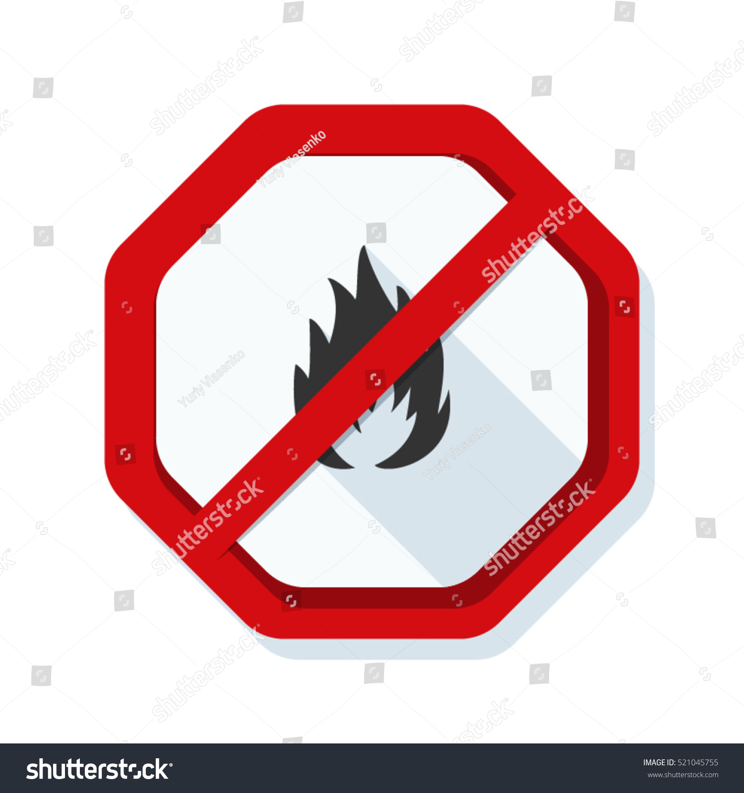 No Fire Sign: Vector có sẵn (miễn phí bản quyền) 521045755 | Shutterstock