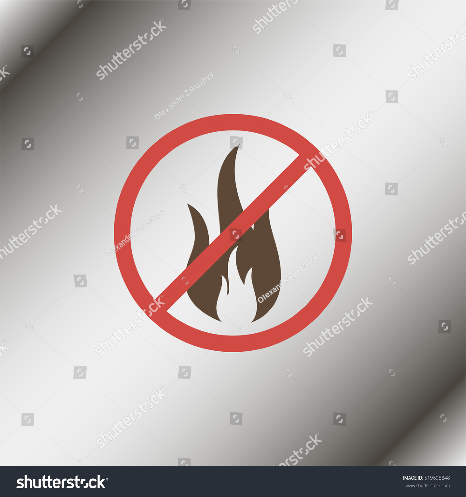 No Fire Vector Sign Stock Vector (Royalty Free) 519695848 | Shutterstock