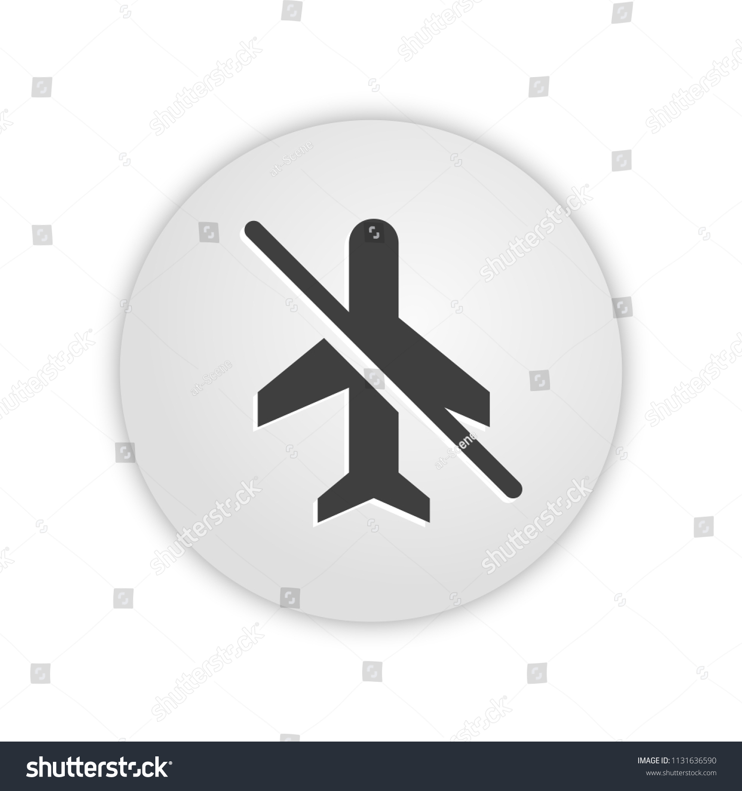 No Flight App Icon Stock Vector (Royalty Free) 1131636590