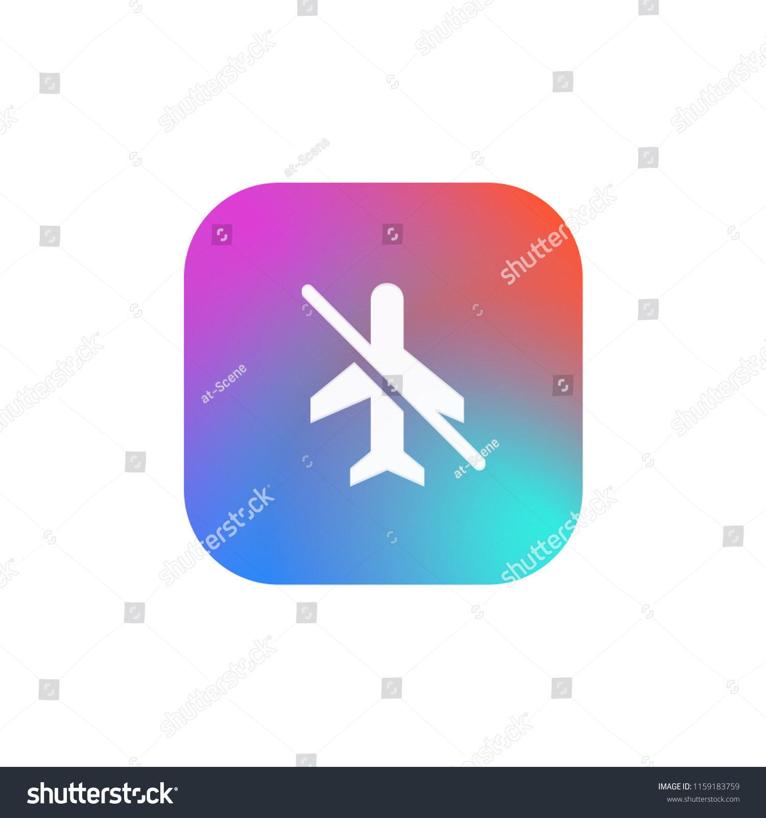 No Flight App Icon Stock Vector (Royalty Free) 1159183759