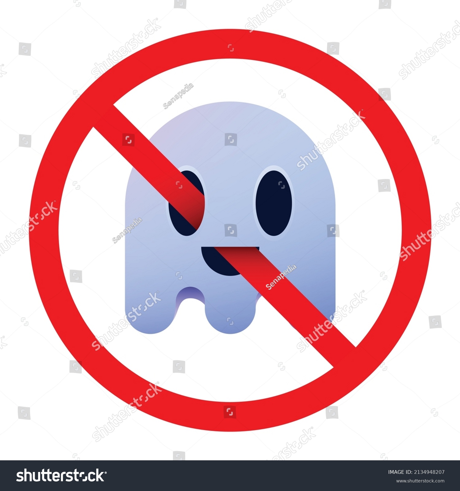 No Ghosting Vector Illustration Character Stock Vector (Royalty Free ...