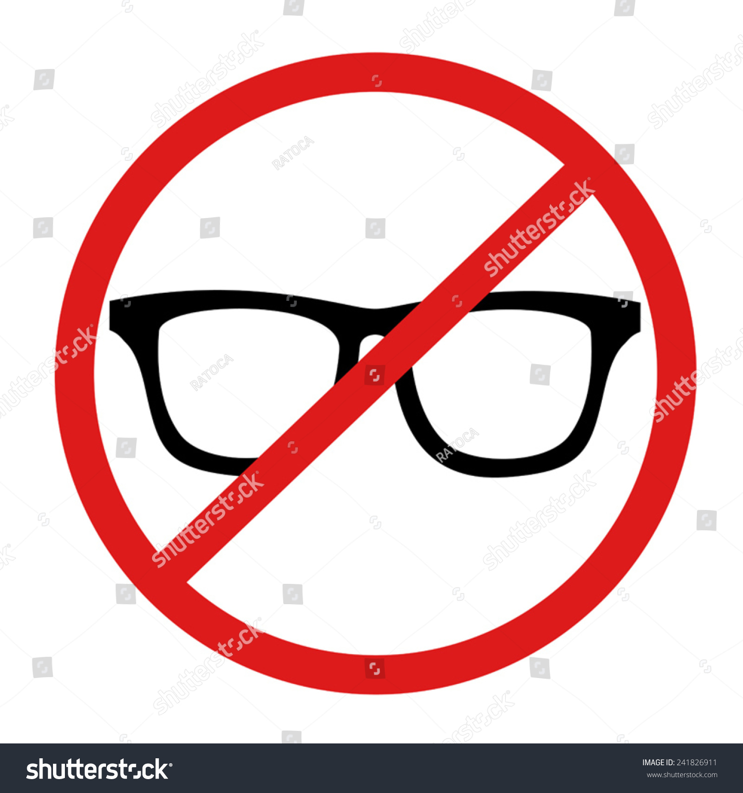 50 Eyeglasses not allowed Images, Stock Photos & Vectors | Shutterstock