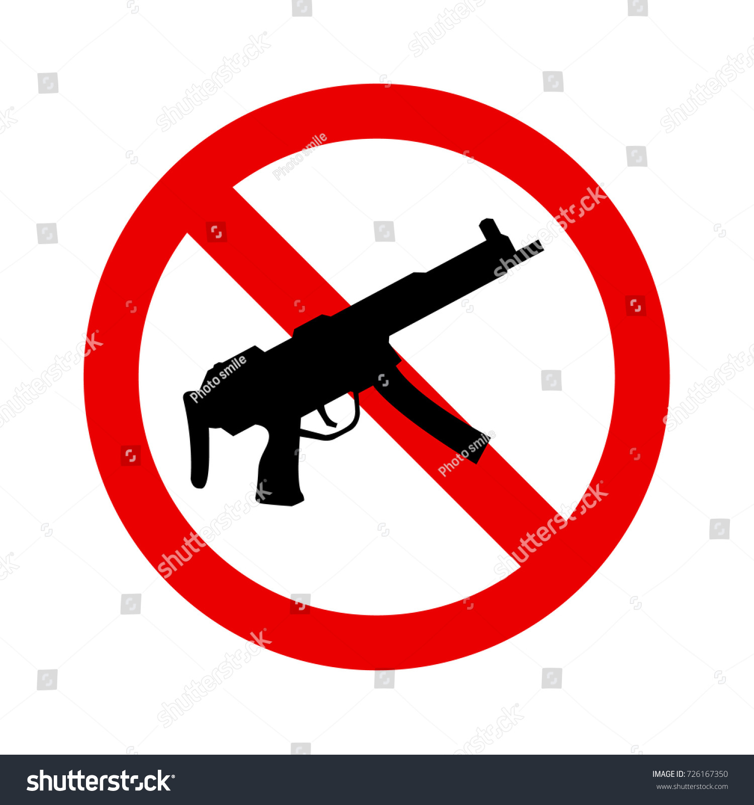 No Gun Weapon Sign Illustrator Vector: เวกเตอร์สต็อก (ปลอดค่าลิขสิทธิ์ ...