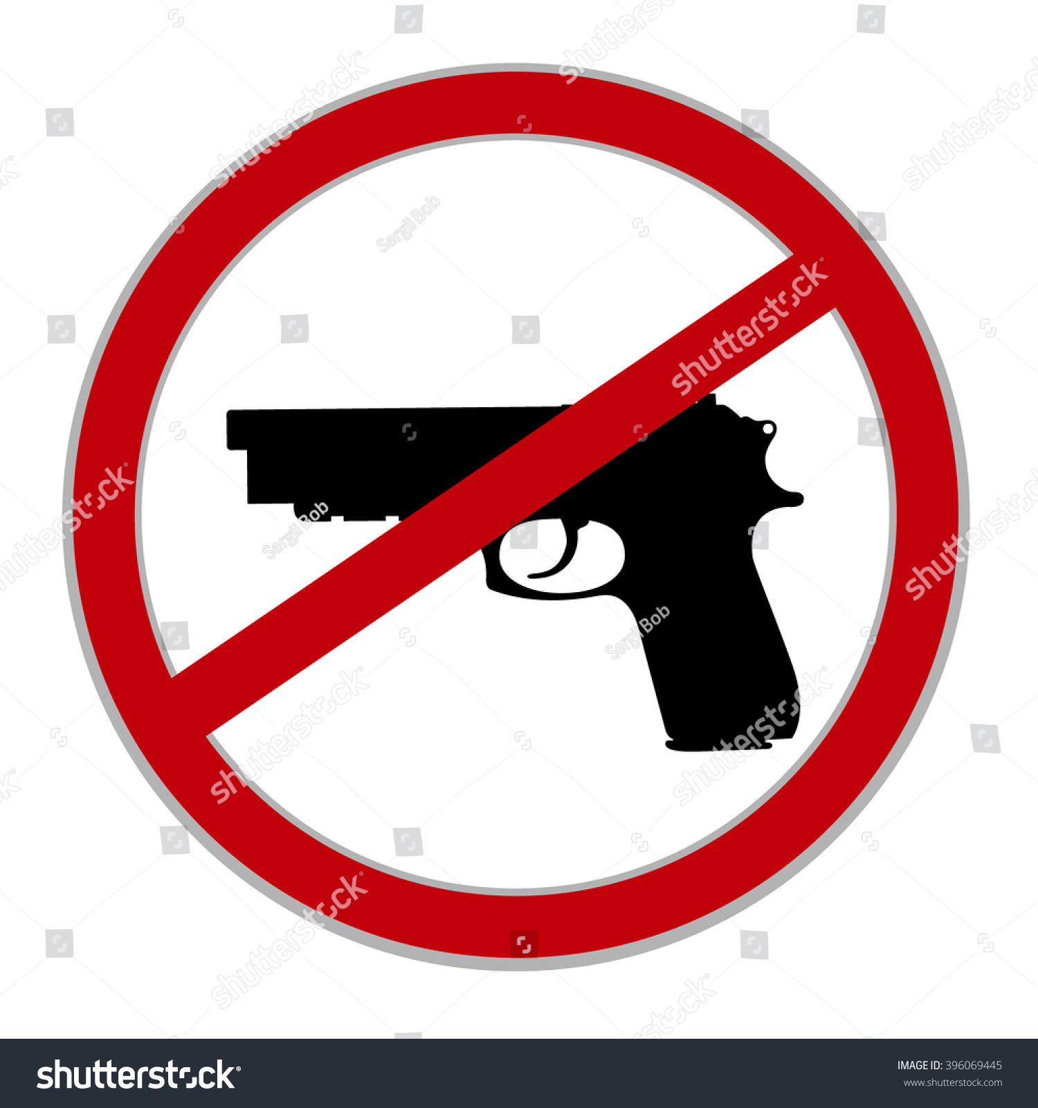 No Guns Allowed Sign: vector de stock (libre de regalías) 396069445 ...