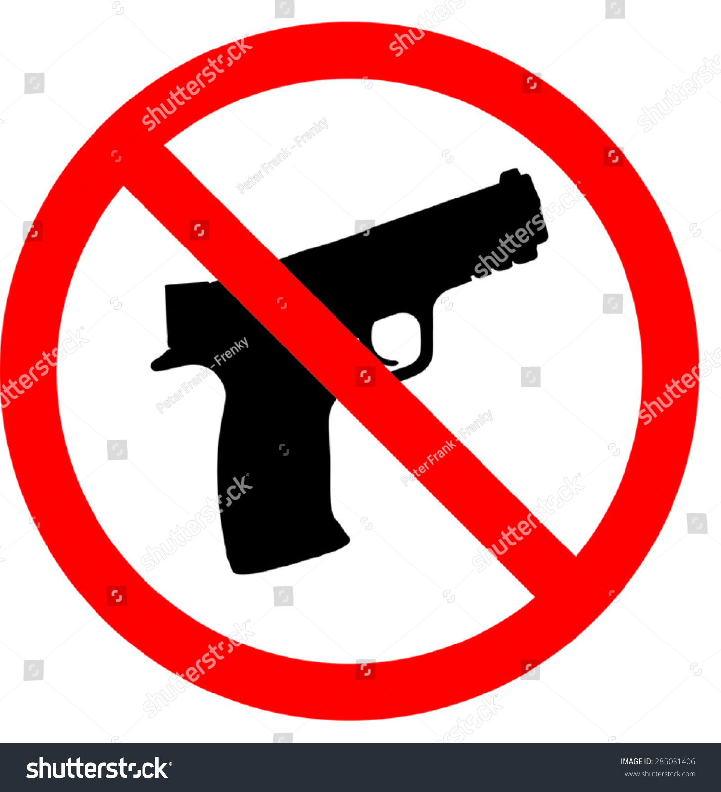 No Guns Allowed Sign Illustration Vector Stock Vector (Royalty Free ...