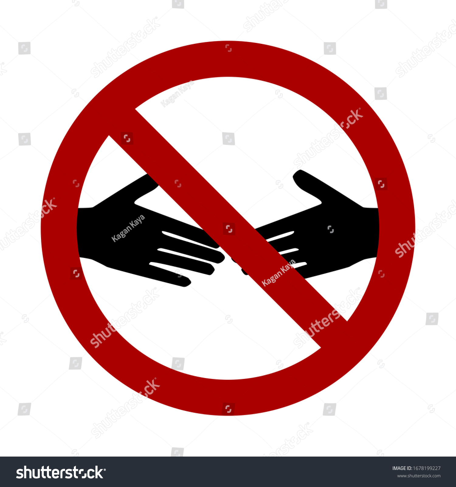 No Handshake Sign Vector Image Stock Vector (Royalty Free) 1678199227