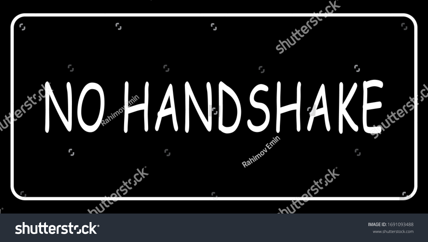 No Handshake Vector Illustration Stock Vector (Royalty Free) 1691093488