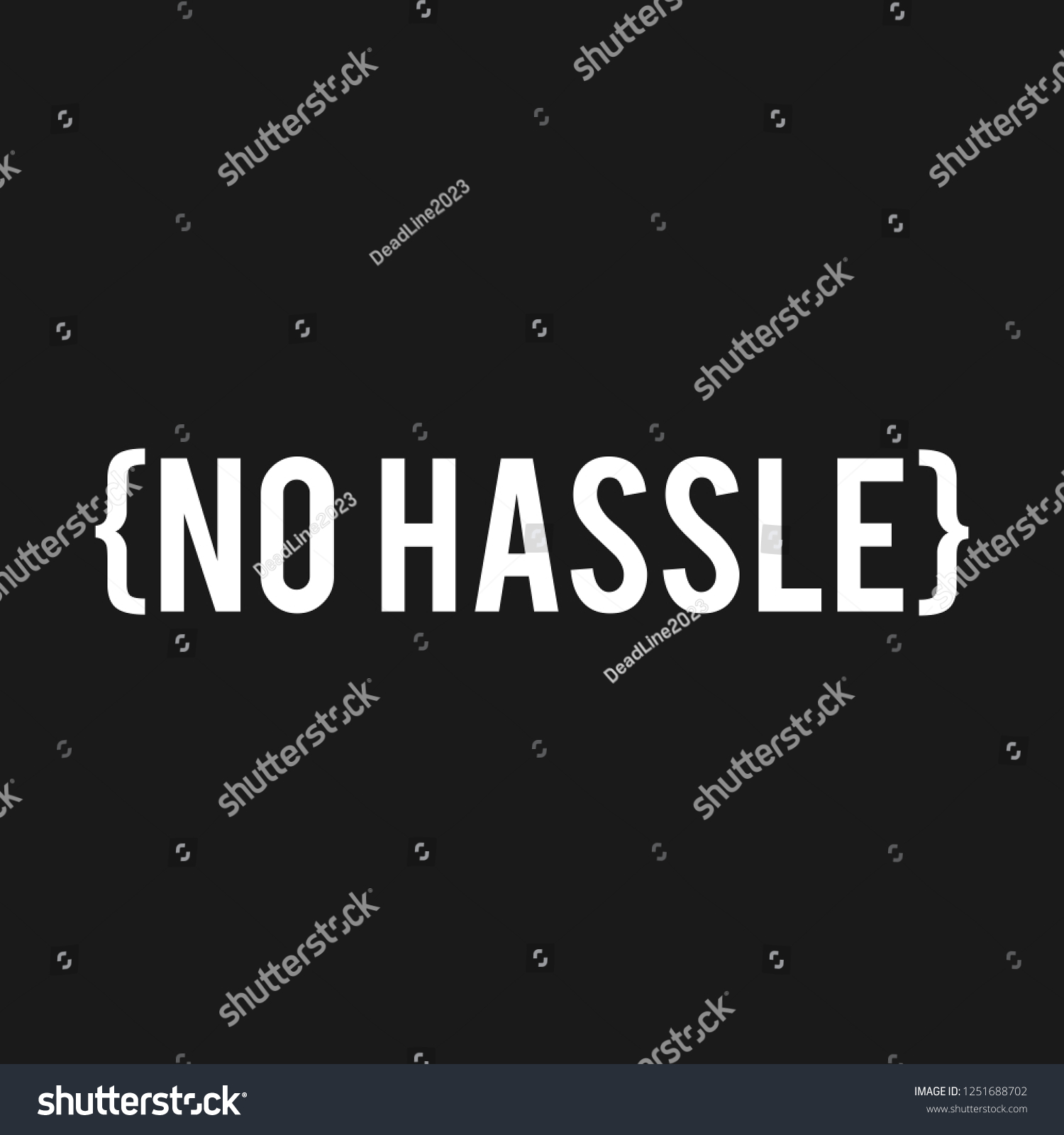 No Hassle Typography Vector Illustration Text: vector de stock (libre ...