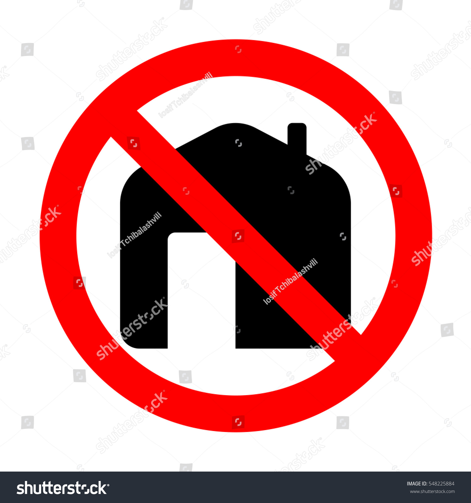 No Home Icon Stock Vector (Royalty Free) 548225884