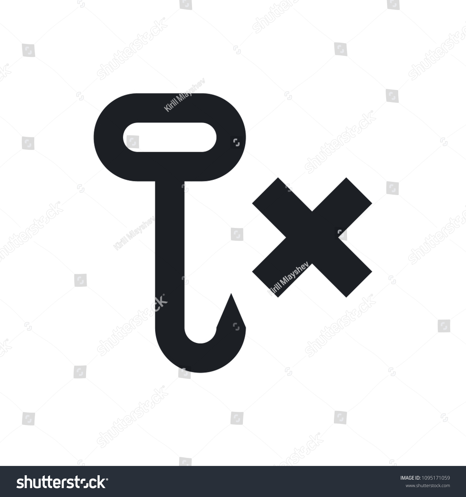 No Hook Vector Icon Stock Vector (Royalty Free) 1095171059 | Shutterstock