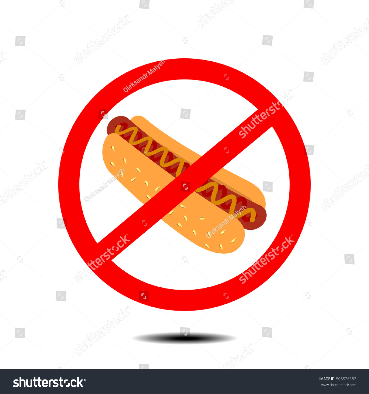 No Hot Dog Vector 库存矢量图（免版税）505526182 | Shutterstock