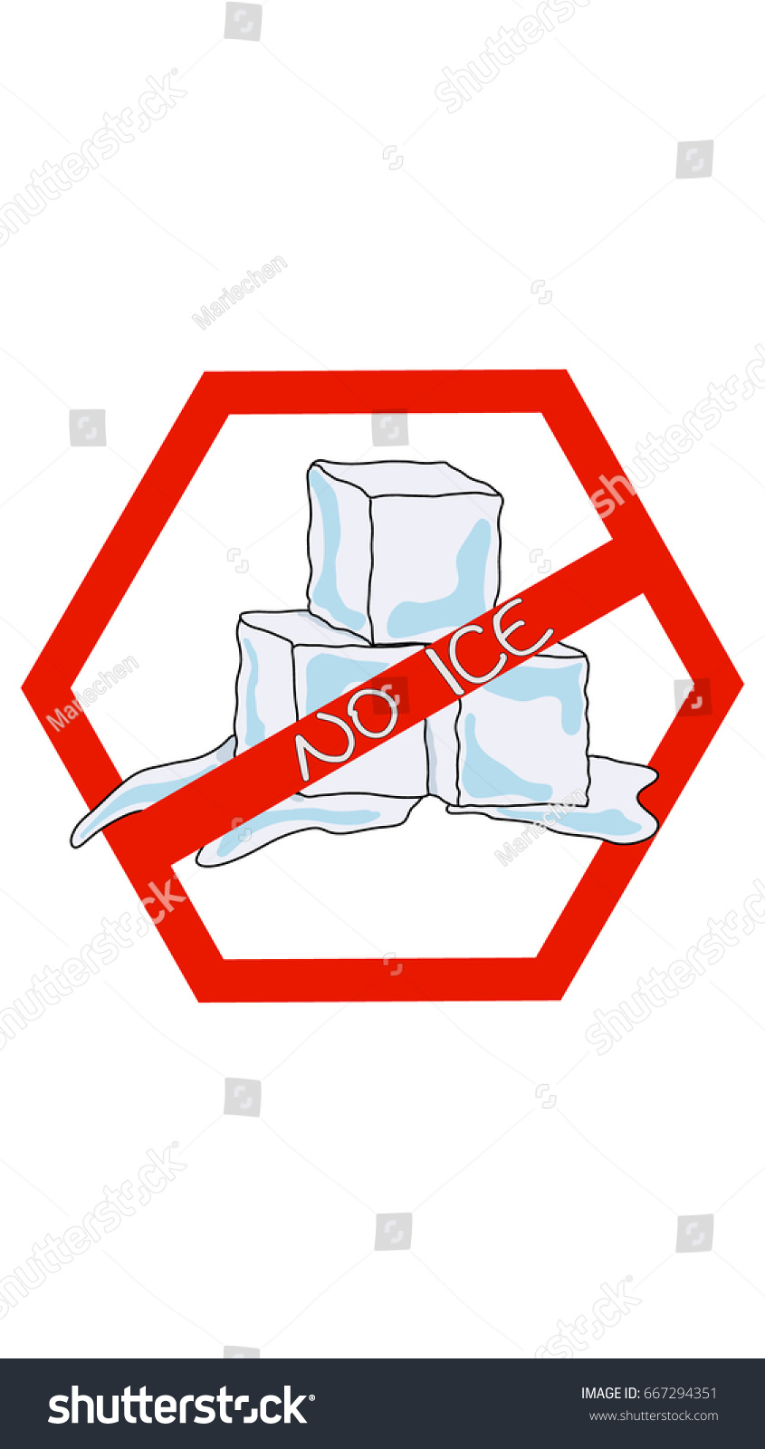 No Ice Sign Stock Vector (Royalty Free) 667294351 | Shutterstock